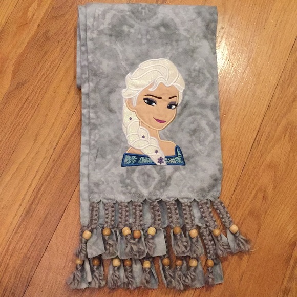 Disney | Accessories | Disneys Frozen Embroidered Princess Elsa Scarf ...